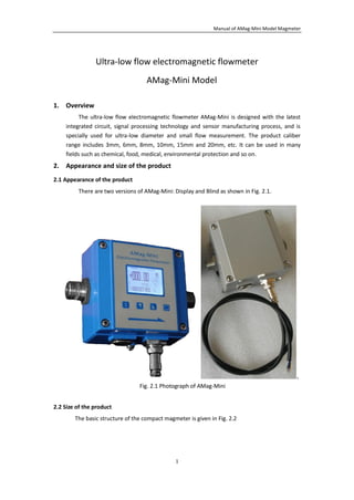Compact Magmeter-AMag-Mini model-2020V1.1 | PDF
