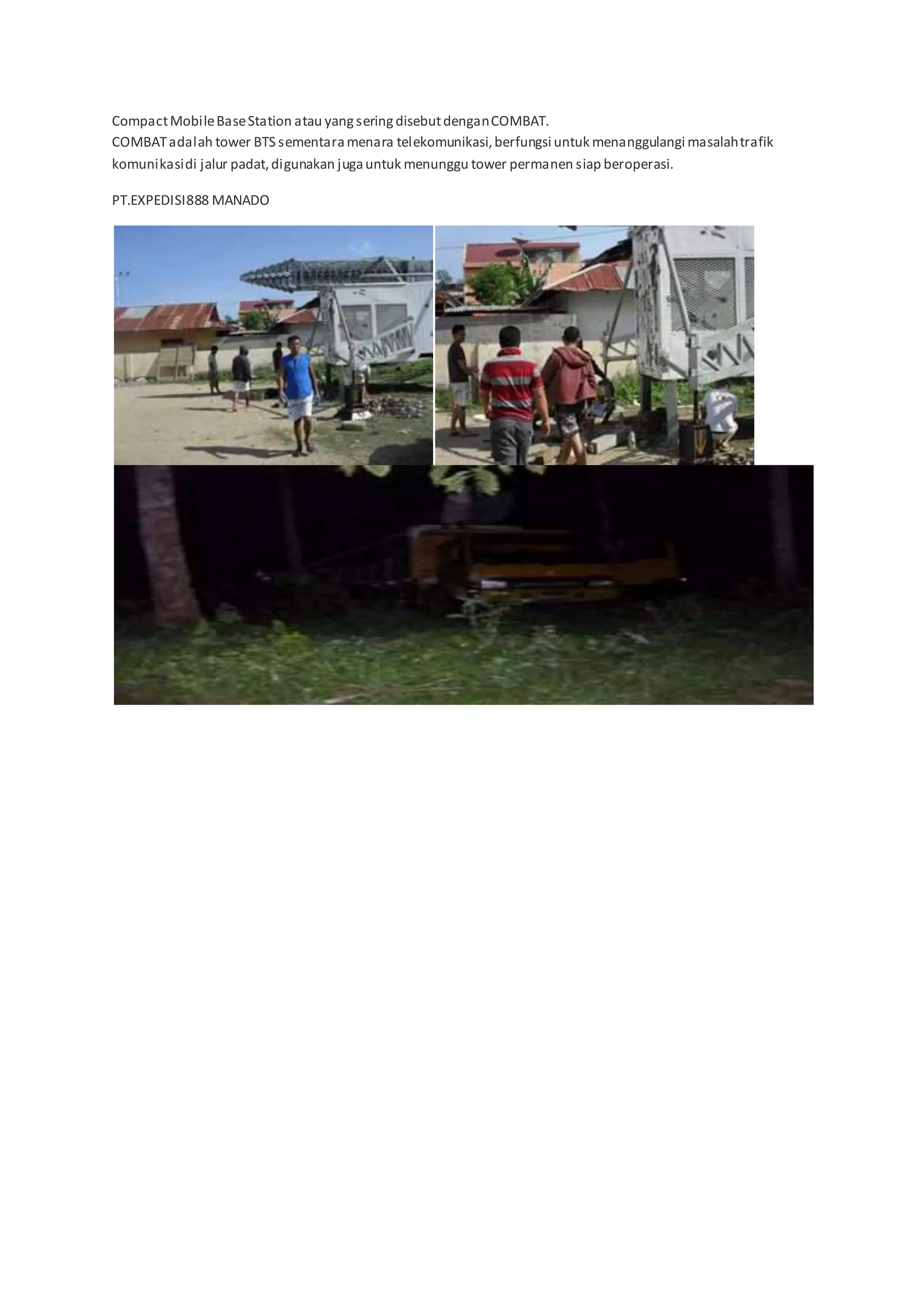 Compact mobile base station atau yang sering disebut dengan combat | DOCX