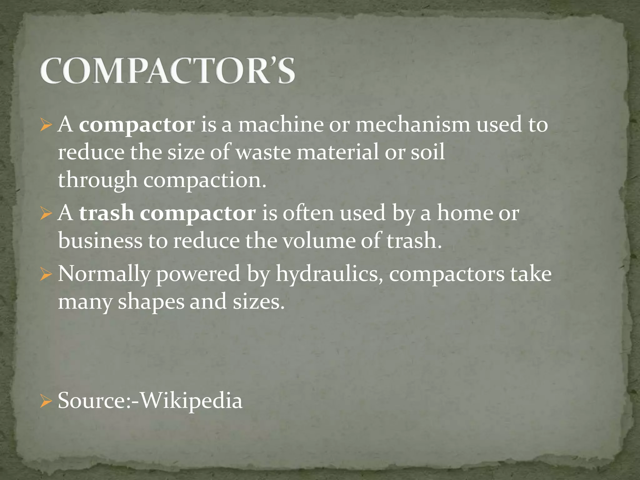 COMPACTORS | PPTX