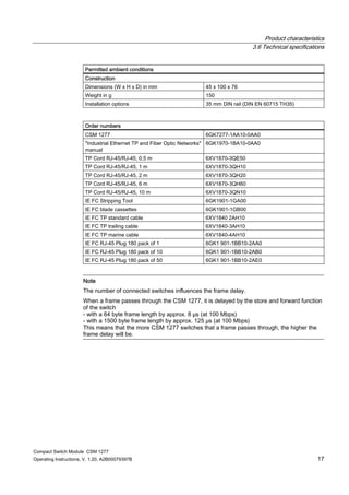 Compact switch module csm 1277 s7 1200 | PDF | First Aid | Injuries