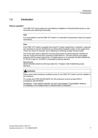 Compact switch module csm 1277 s7 1200 | PDF | First Aid | Injuries