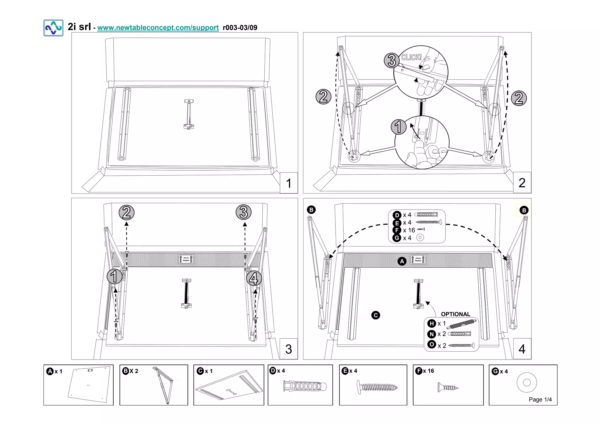 Folding Table - Assembly Instructions Rev. 03 | PDF