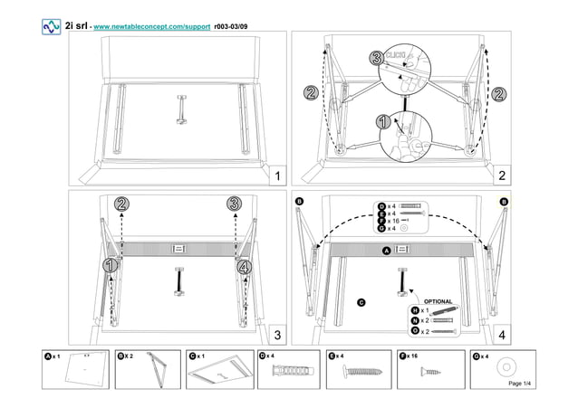 Folding Table - Assembly Instructions Rev. 03 | PDF