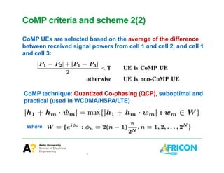 Coordinated Multipoint (CoMP) Transmission for LTE-Advanced Networks in ...