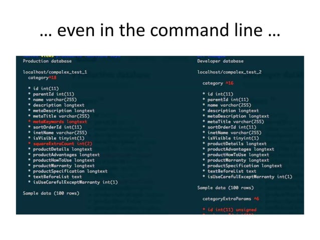 Compare database schemas | PPTX