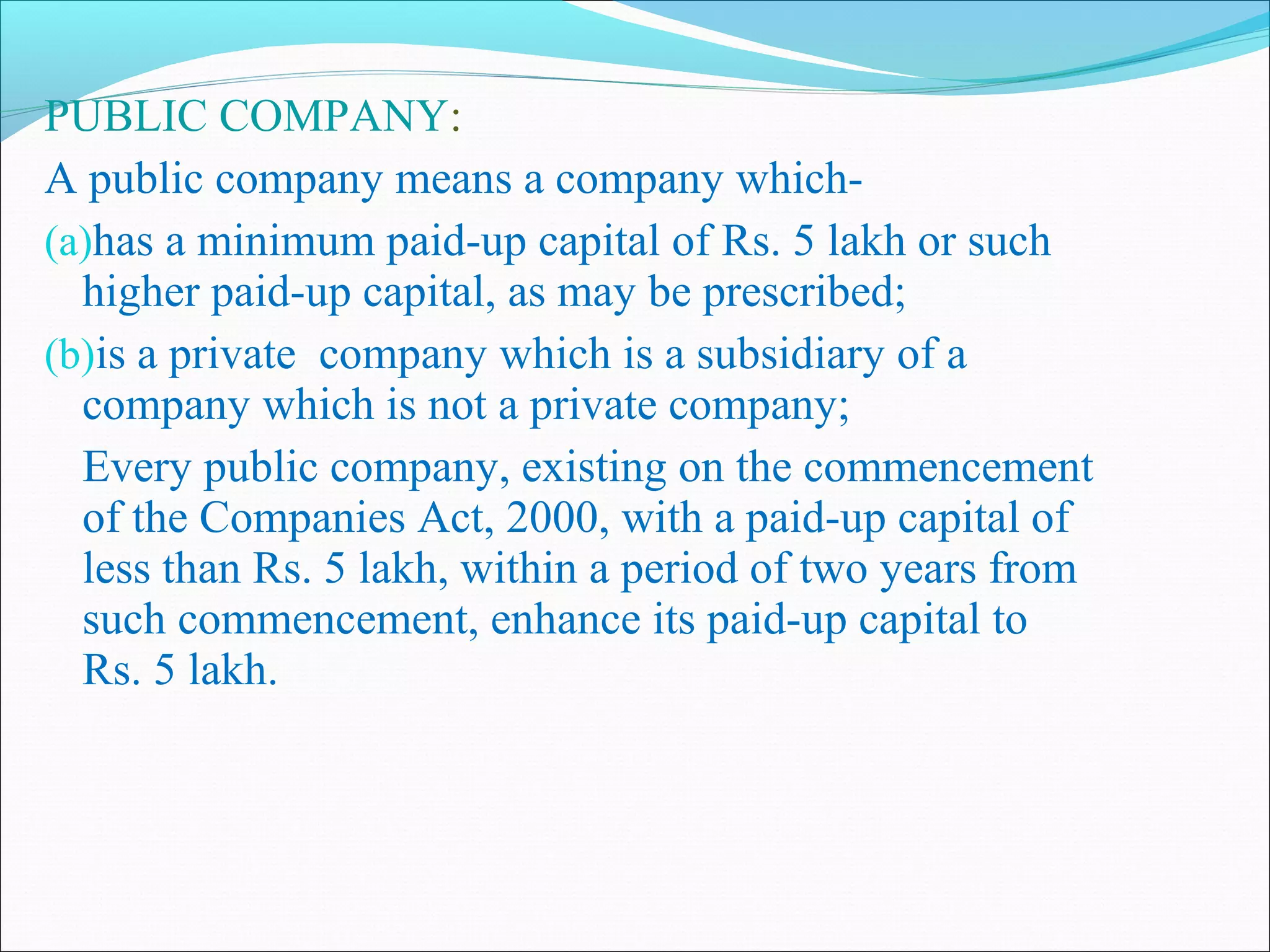 Companies act 1956-ppt | PPT