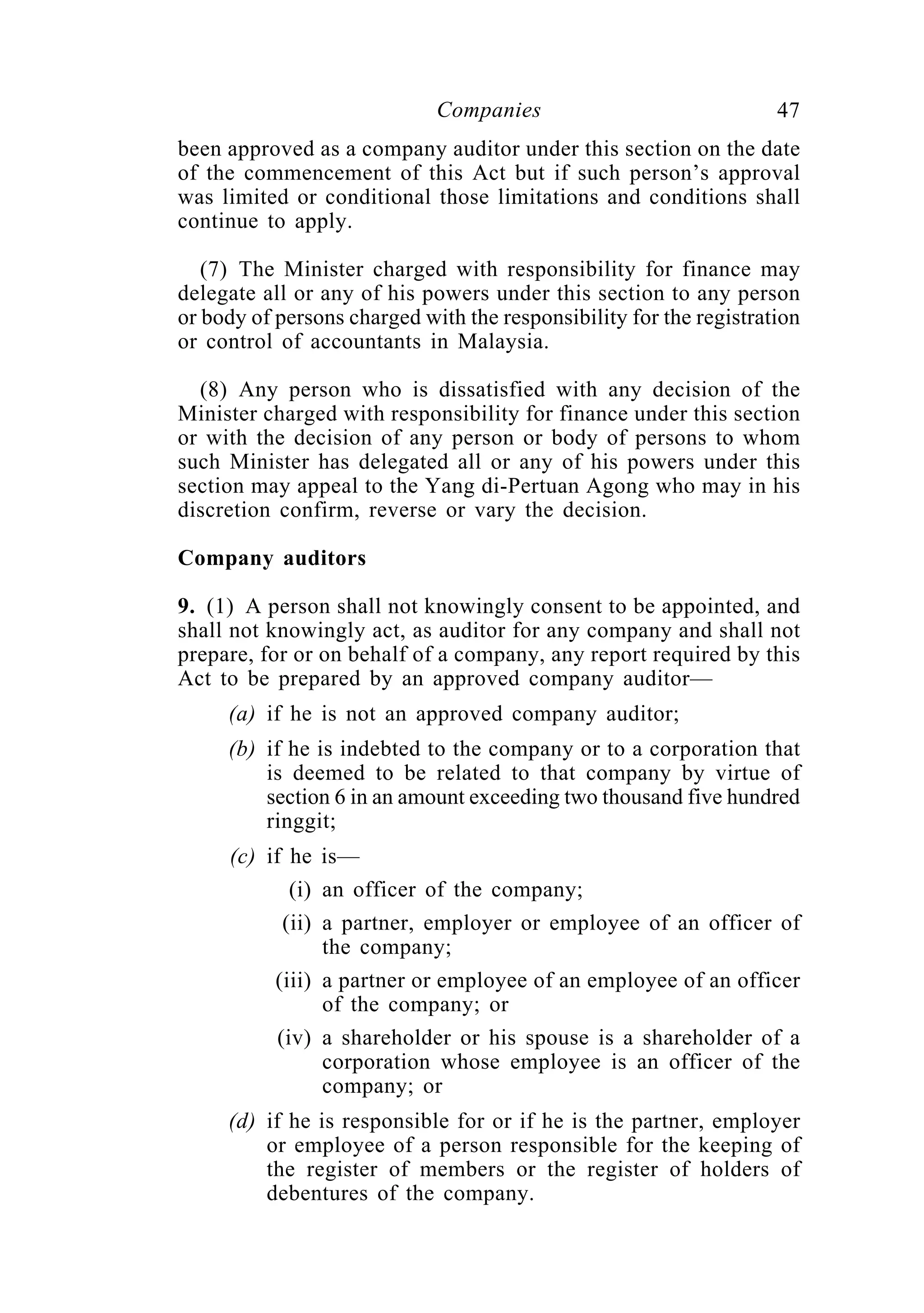 Companies act 1965 | PDF