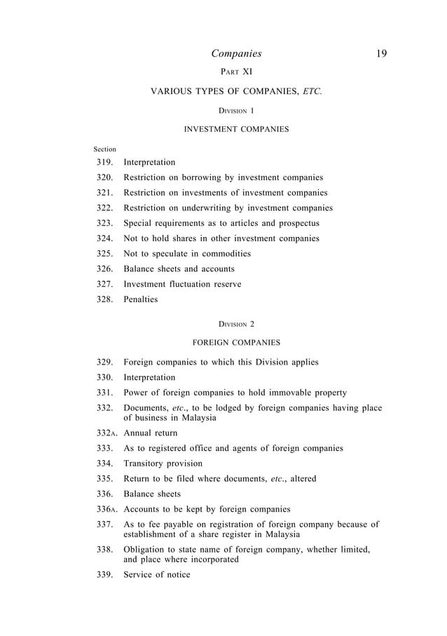 Companies act 1965 | PDF | Business Accounting & Finance | Business