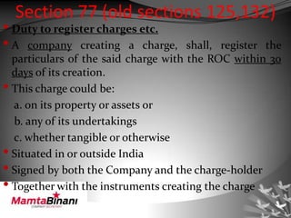 Chapter VI (Registration of Charges), The Companies Act, 2013 | PPTX