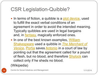 Companies Act 2013 and Corporate Social Responsibility | PPTX