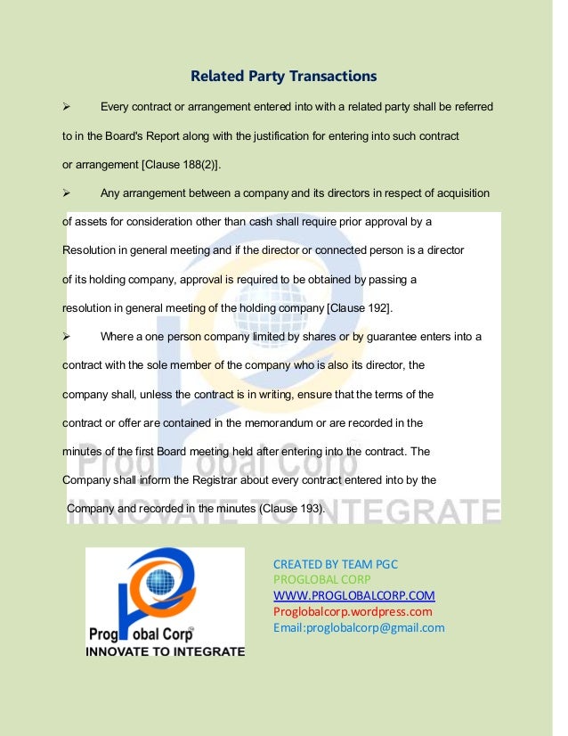 Companies Act 2013- provisions on Related Party Transactions Companies Act 2013- provisions on Related Party Transactions