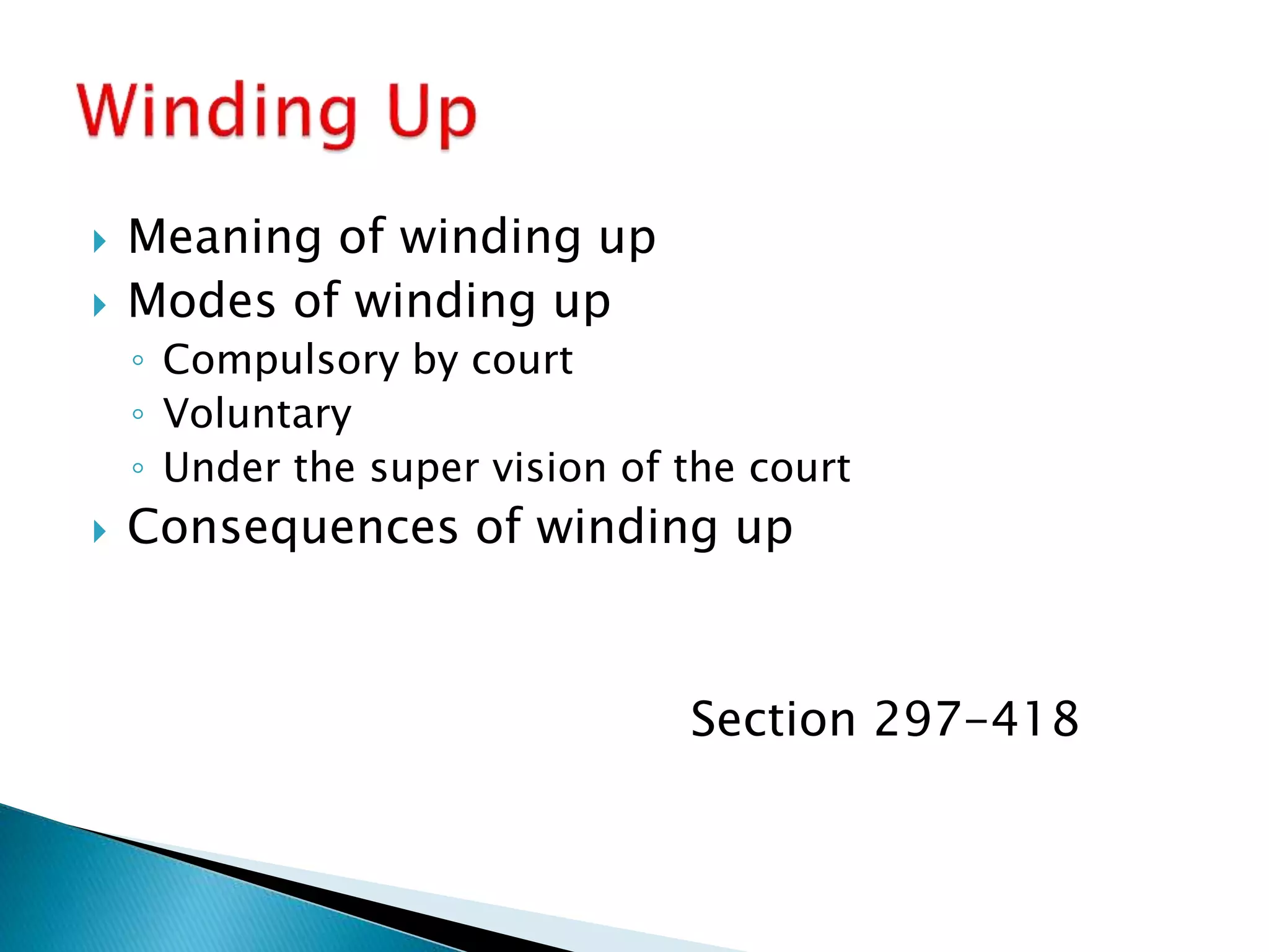 Companies ordinance 1984 winding up | PPTX