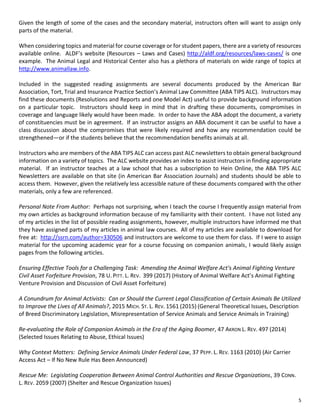 Companion Animal Law Course Guide from the Animal Legal Defense Fund | PDF