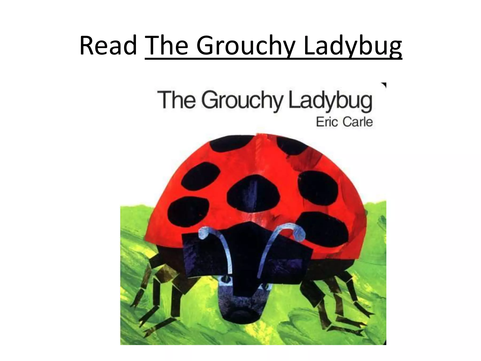 Companion guide to the grouchy ladybug | PPTX