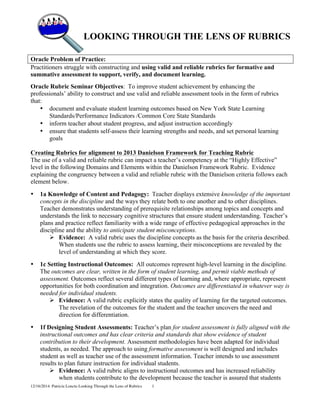 Companion Materials Looking Through the Lens of Rubrics | PDF ...