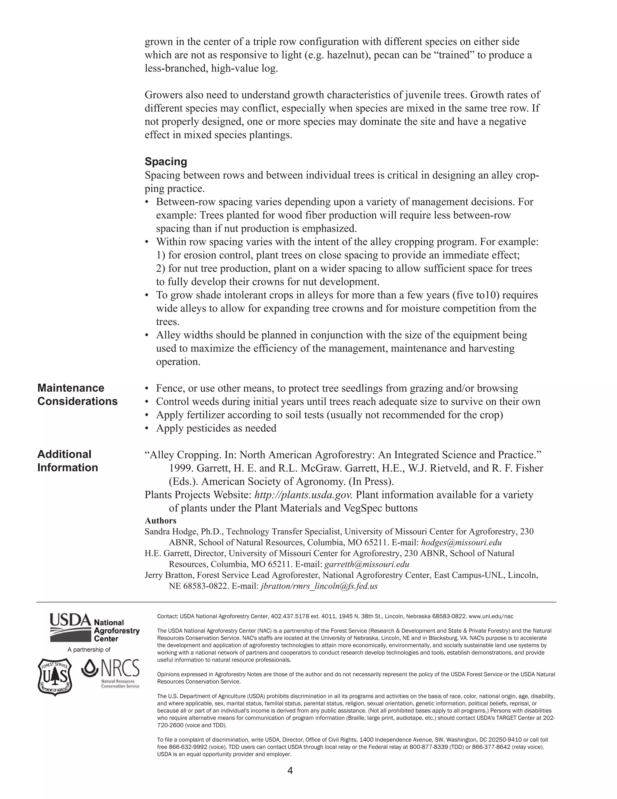 Alley Cropping: An Agroforestry Practice | PDF