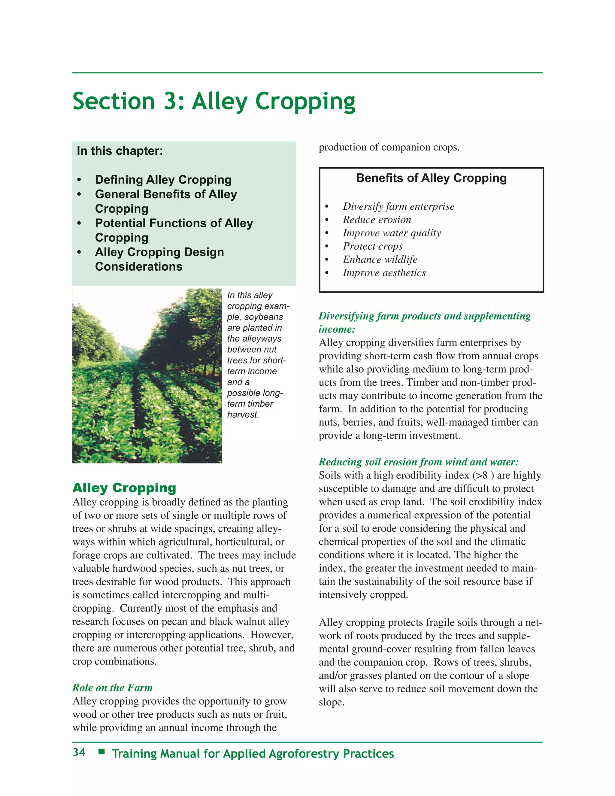 Alley Cropping in Agro Forestry - University of Missouri | PDF ...