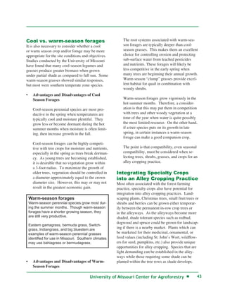 Alley Cropping in Agro Forestry - University of Missouri | PDF