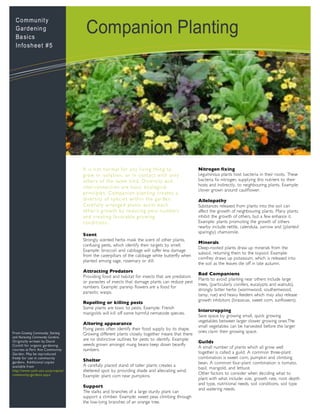 Companion Planting Fact Sheet and Community Gardening Basics ...