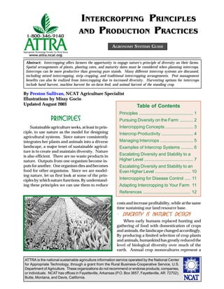 Intercropping Principles and Production Practices - Attra | PDF