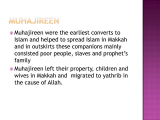 Companions of Holy Prophet (pbuh) | PPTX