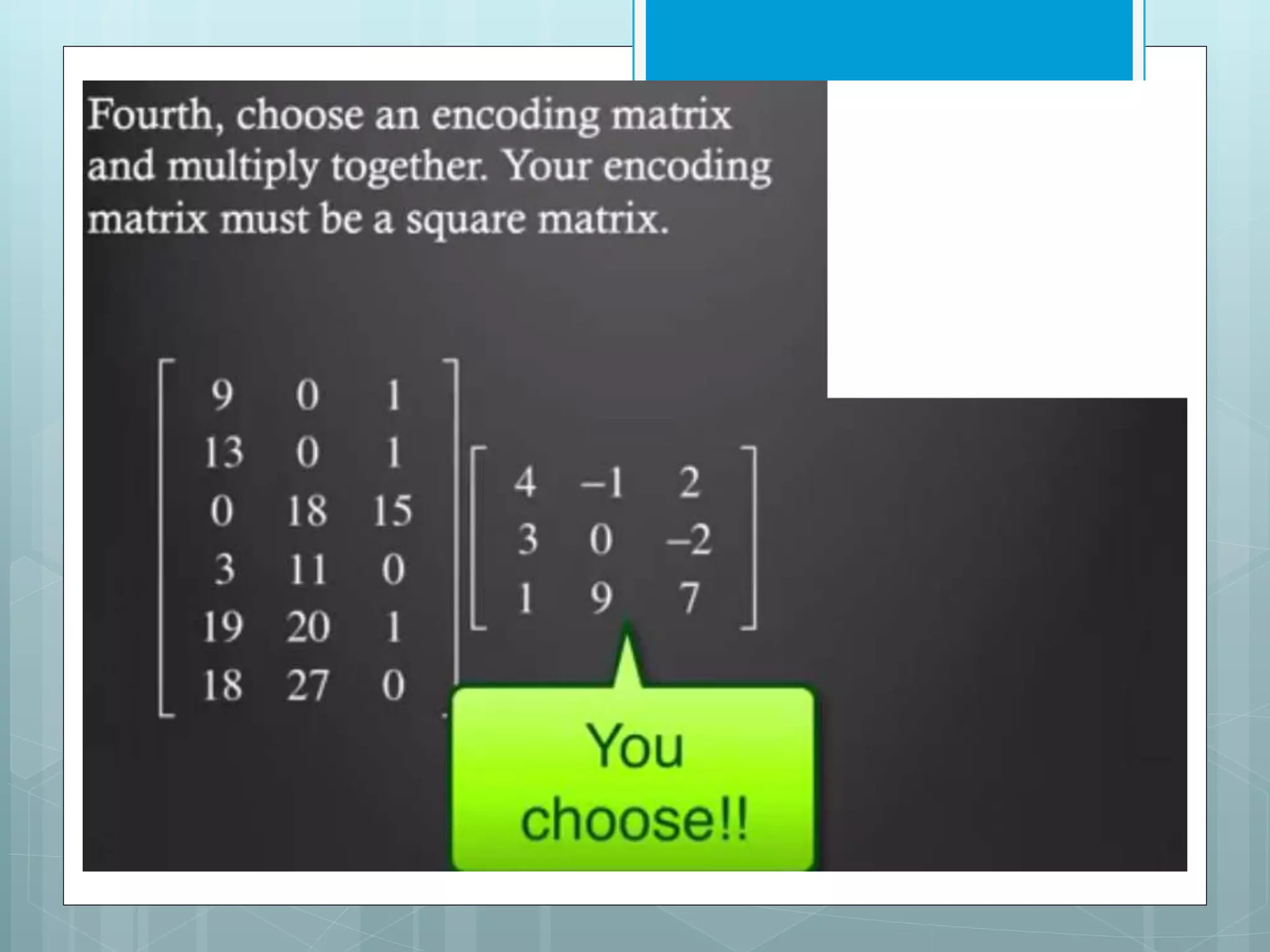 COMPANION TO MATRICES SESSION IV.pptx | Technology & Computing