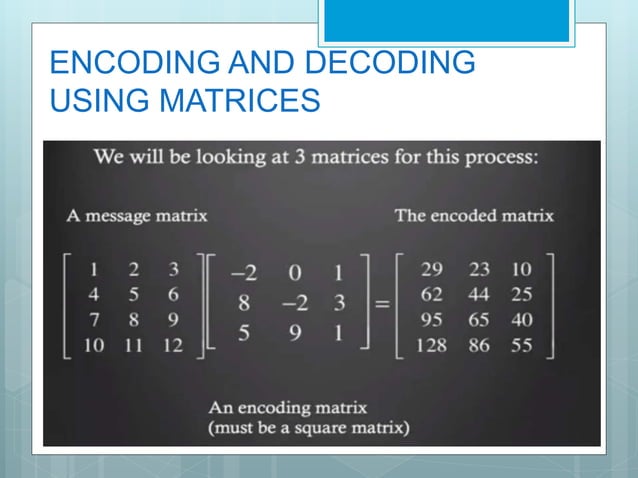 COMPANION TO MATRICES SESSION IV.pptx | Technology & Computing