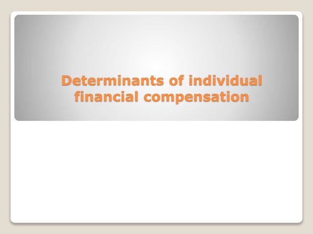 Compansation determinant | PPTX