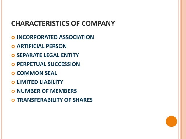 MEANING AND DEFINITION OF COMPANY, IT'S CHARACTERISTICS AND TYPES OF ...