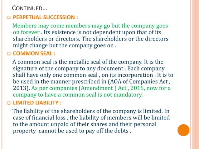 MEANING AND DEFINITION OF COMPANY, IT'S CHARACTERISTICS AND TYPES OF ...