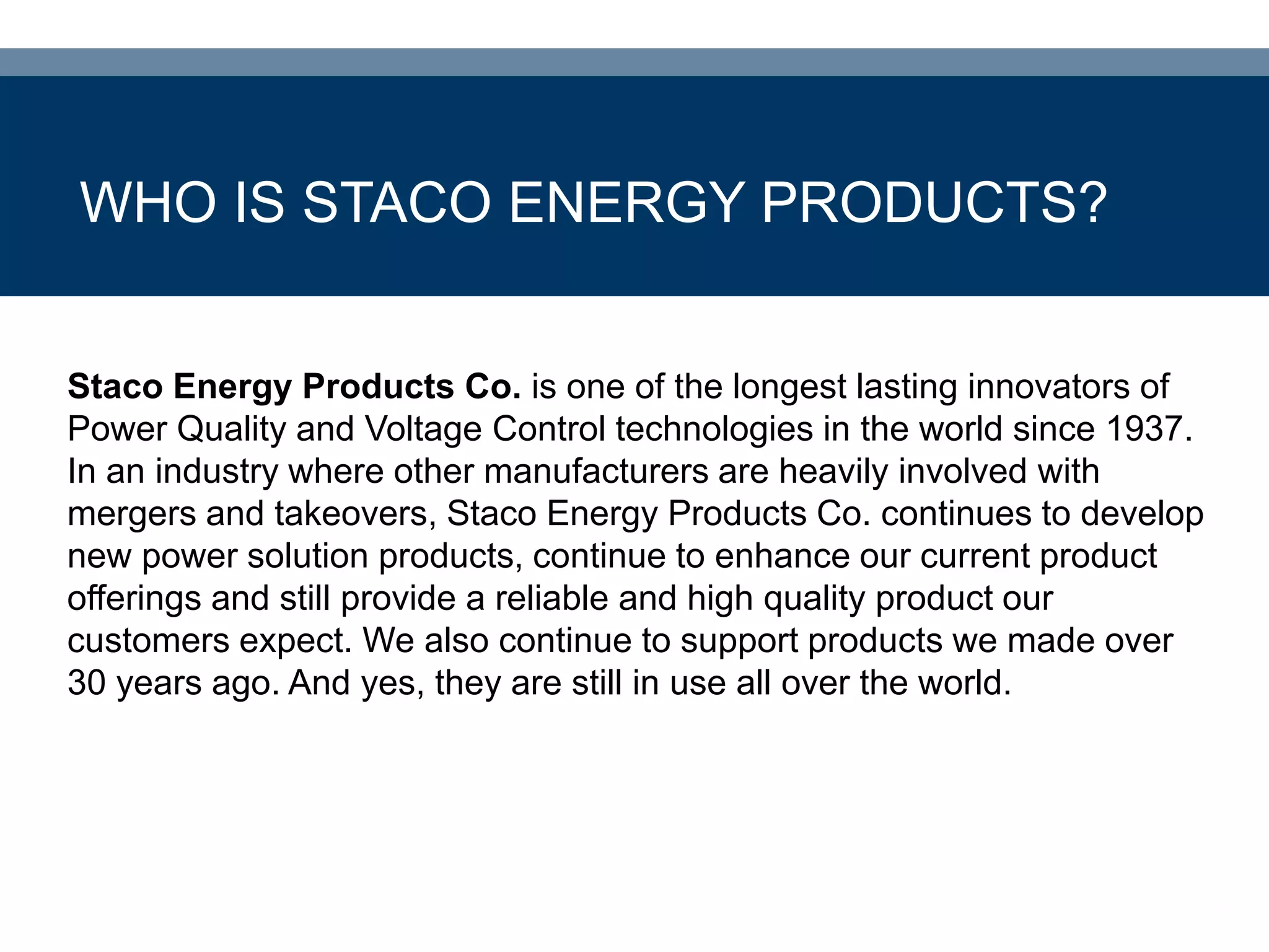 Company: Intro to Staco | PPTX