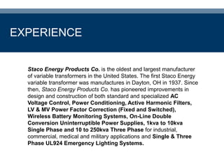 Company: Intro to Staco | PPTX