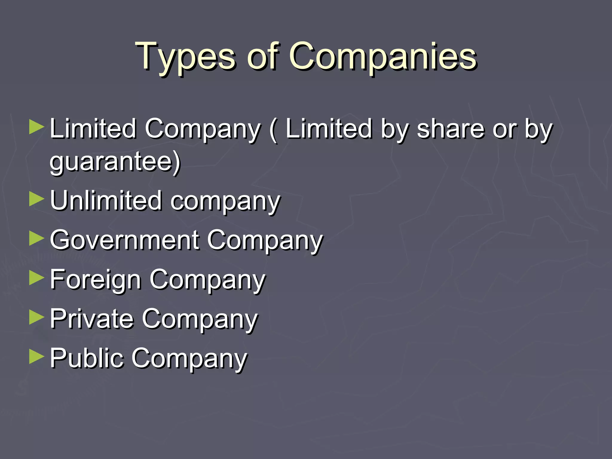 Company law ppt | PPT