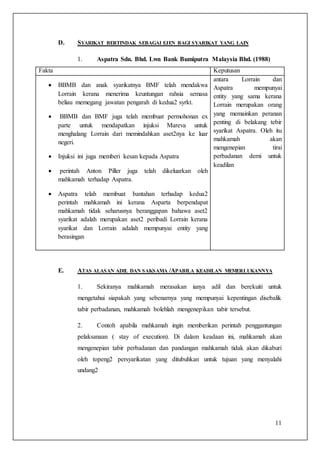 Konsep syarikat, konsep tirai perbadanan dan pengecualiannya, jenis ...