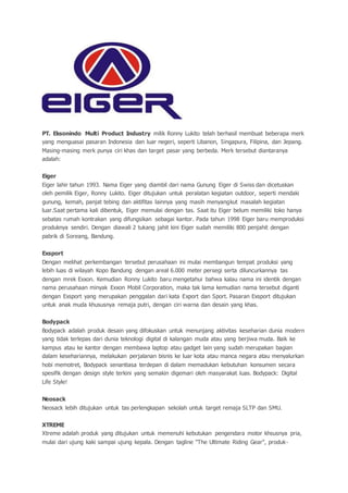 Company profile eiger adventure store | DOCX