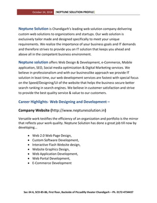 Neptune Solution | PDF | Web Development | Internet