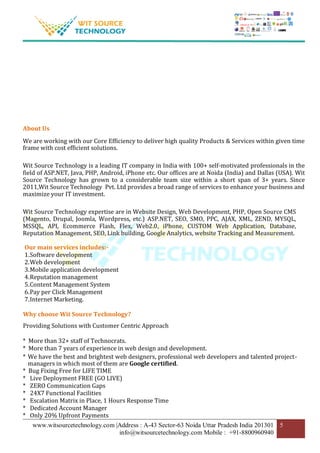 Company profile (wit source technology) | PDF