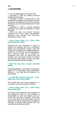 Company Law II - Maintenance of Capital | PDF