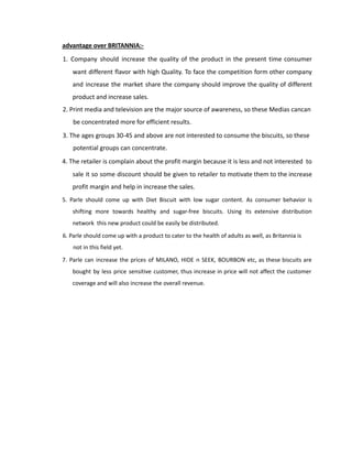 FMCG Company Analysis - Parle & Britania | PDF