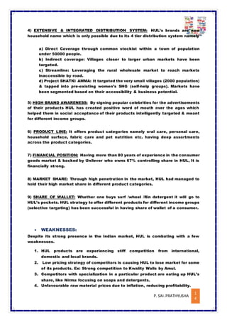 COMPANY ANALYSIS-HINDUSTAN UNILEVER LTD | PDF