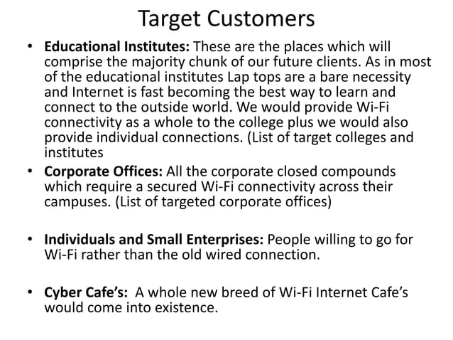 ISP business plan | PPTX | Internet | Computing