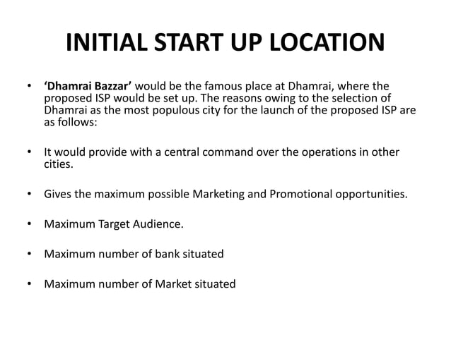 ISP business plan | PPTX | Internet | Computing