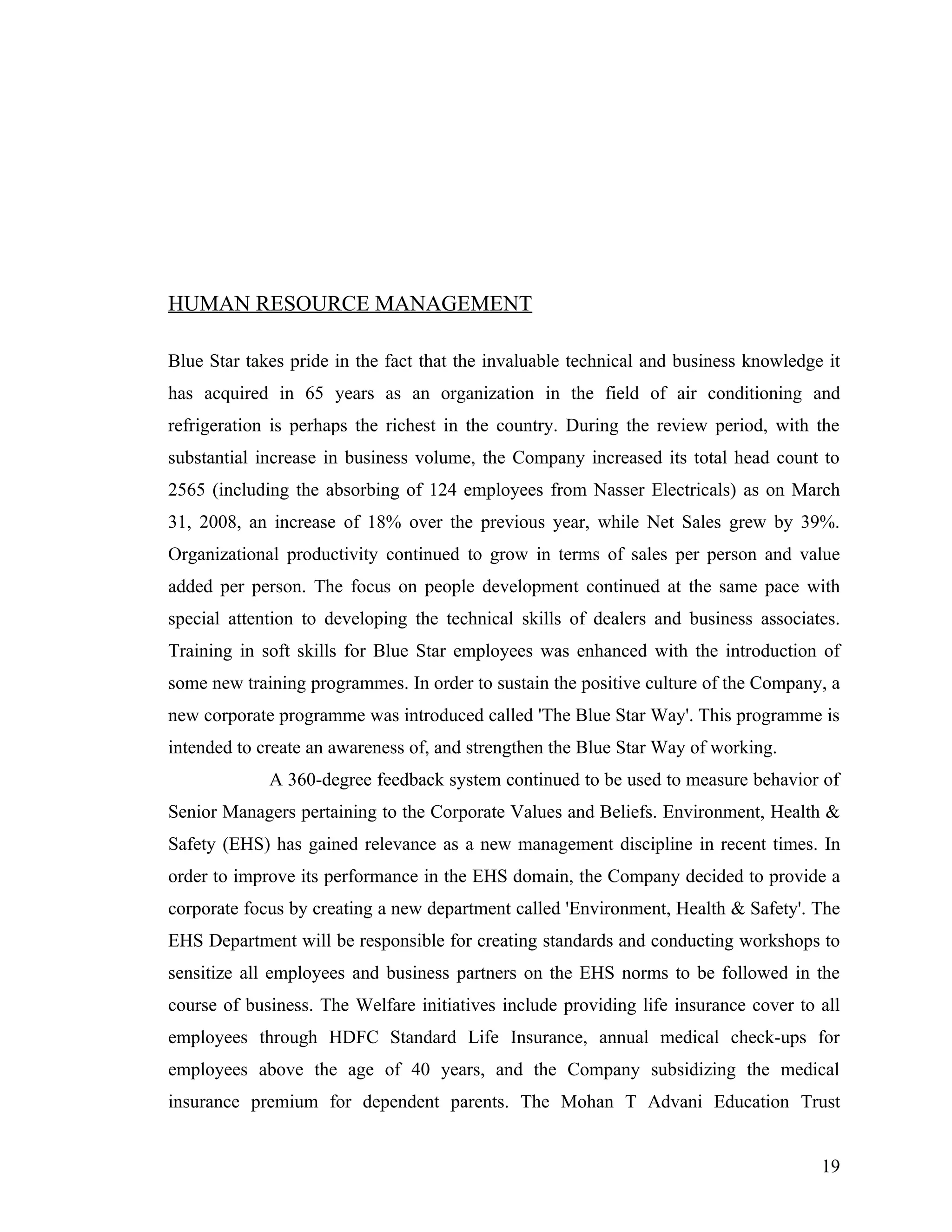 Company Analysis Of Blue Star | DOC