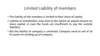 Company and its features | PPTX