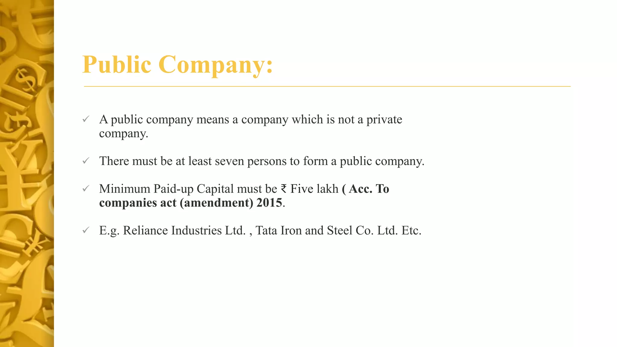 Company and its types | PPTX