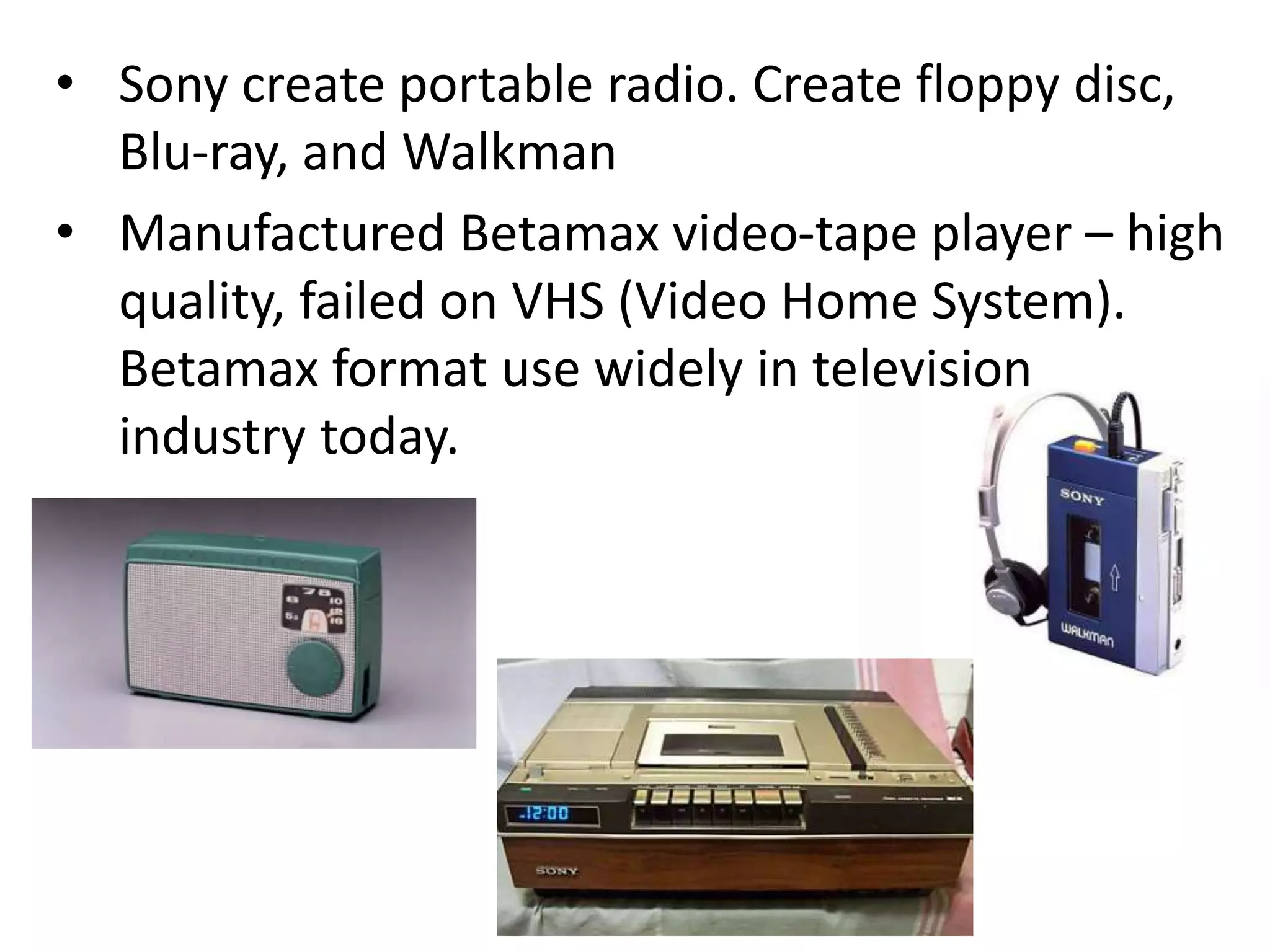 Sony's Company background | PPTX