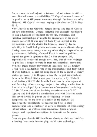 Company BackgroundFor more than a century, General Electric (GE), | DOCX