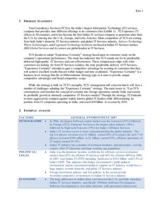 Tata Consultancy Services: Selling Certainty | DOCX