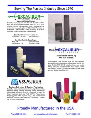 Custom Plastic Pipe Extrusions- Product Catalog | PDF | Manufacturing ...