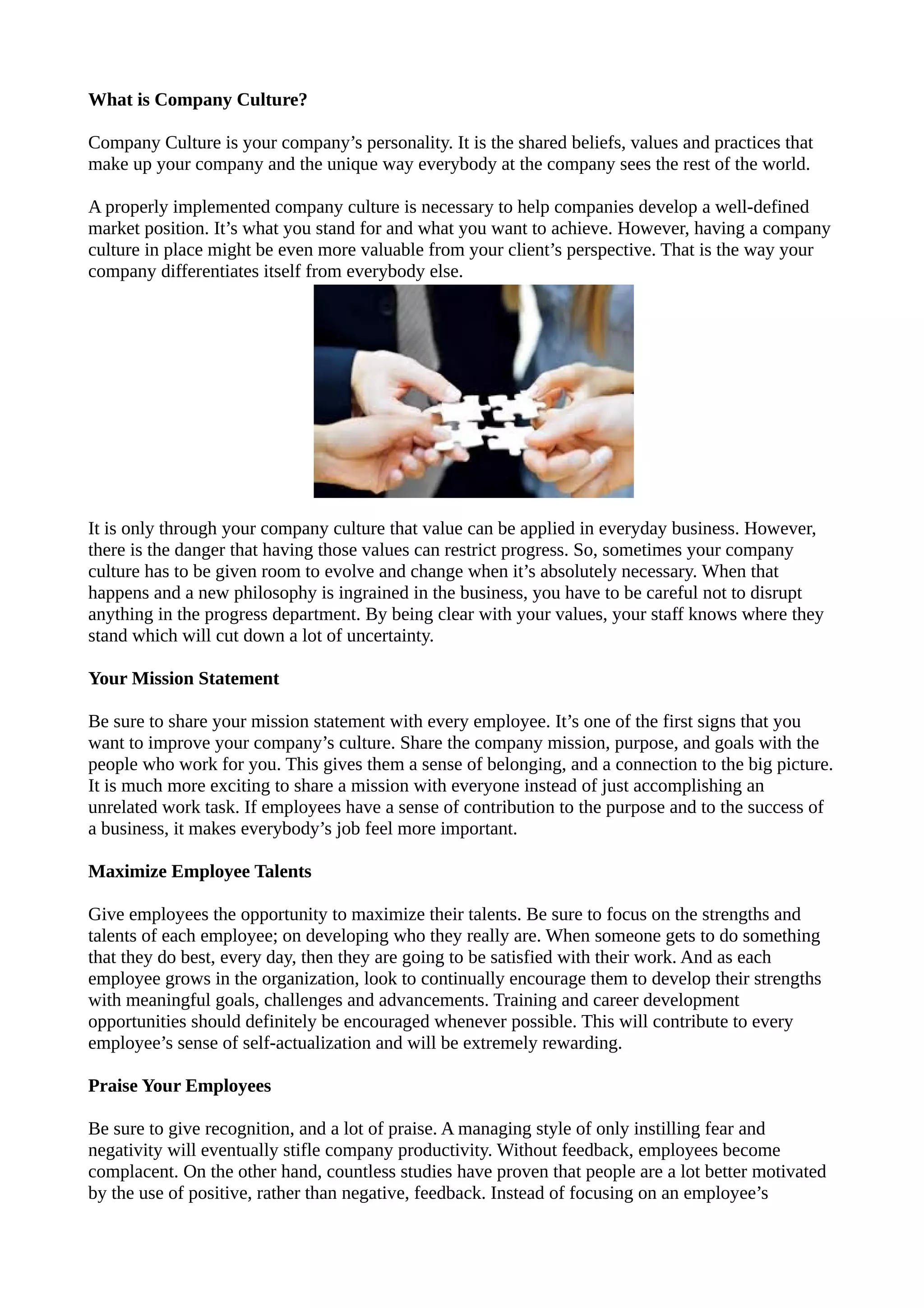 Company culture | PDF